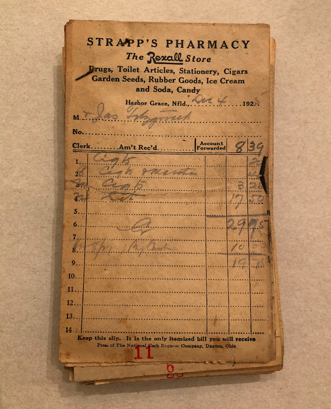 Artifact Profile No. 3: Receipts from Strapp’s Pharmacy | Conception ...