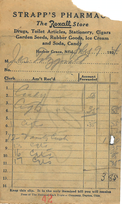 Artifact Profile No. 3: Receipts from Strapp’s Pharmacy | Conception ...