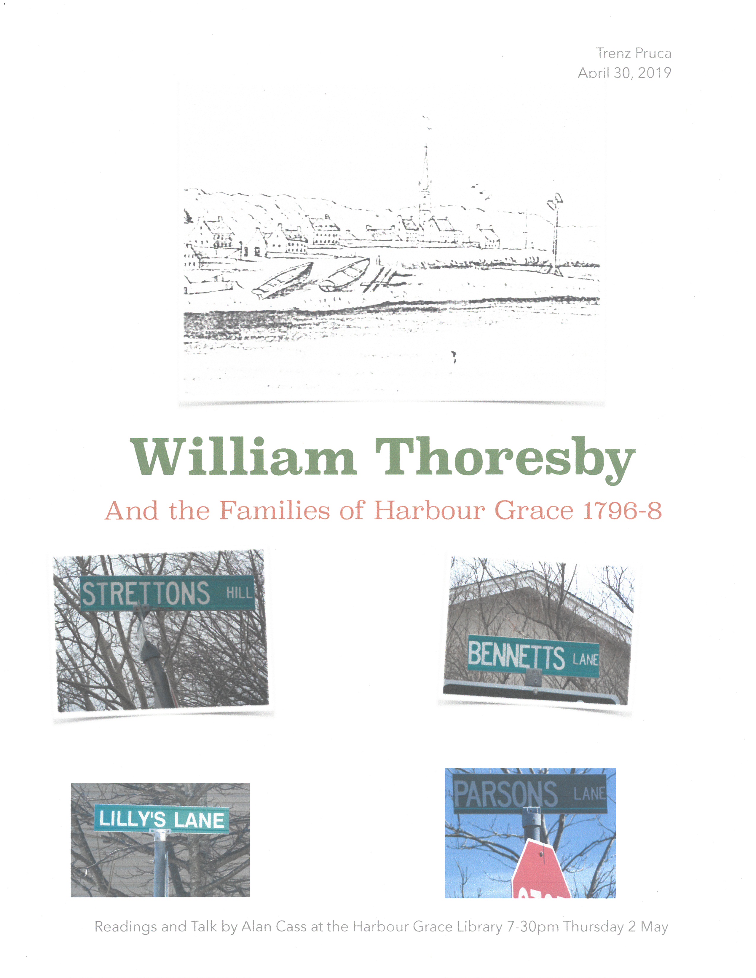 Event: William Thoresby & the Families of Harbour Grace, 1796-8, by ...